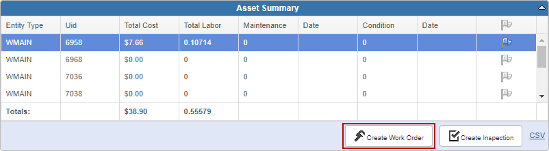 Create an Attached Work Order
