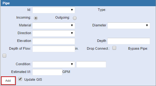 Add Incoming or Outgoing Pipes